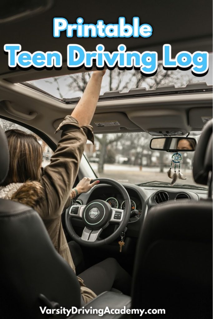 Printable Teen Driving Log - Varsity Driving Academy