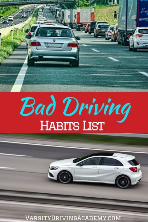 Bad Driving Habits List - Driving Habits to Avoid - Varsity Driving